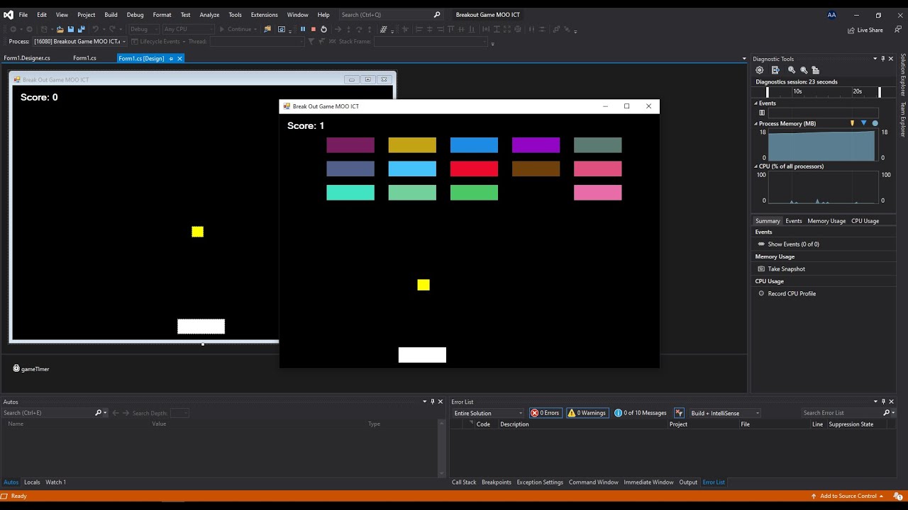 break out game in c# | Moo ICT – Project Based Tutorials