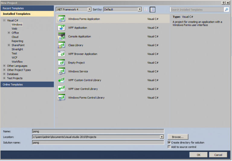 C# Tutorial – Create a Pong arcade game in Visual Studio | Moo ICT ...
