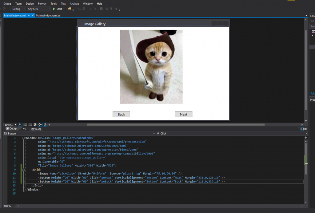 WPF C# Tutorial – Make a simple image gallery in visual studio | Moo ICT – Project Based ...