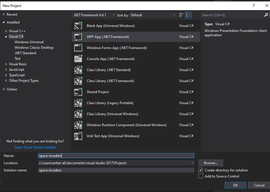 Wpf C Tutorial Create A Space Invaders Game In Visual Studio Moo