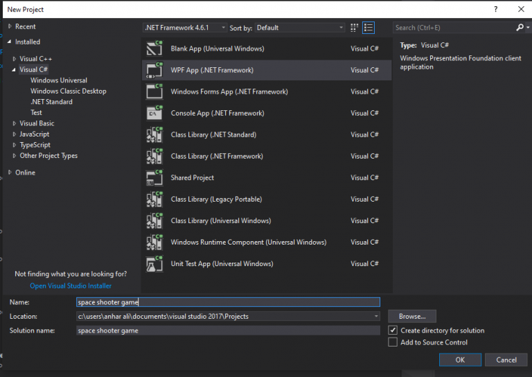 WPF C# Tutorial – Create a space battle shooter game in Visual Studio ...