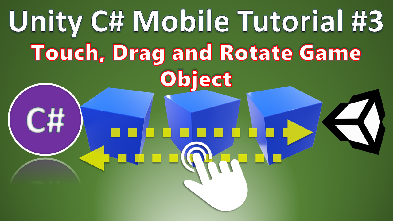 Unity 3d Tutorial Drag And Rotate Game Object With Touch Controls